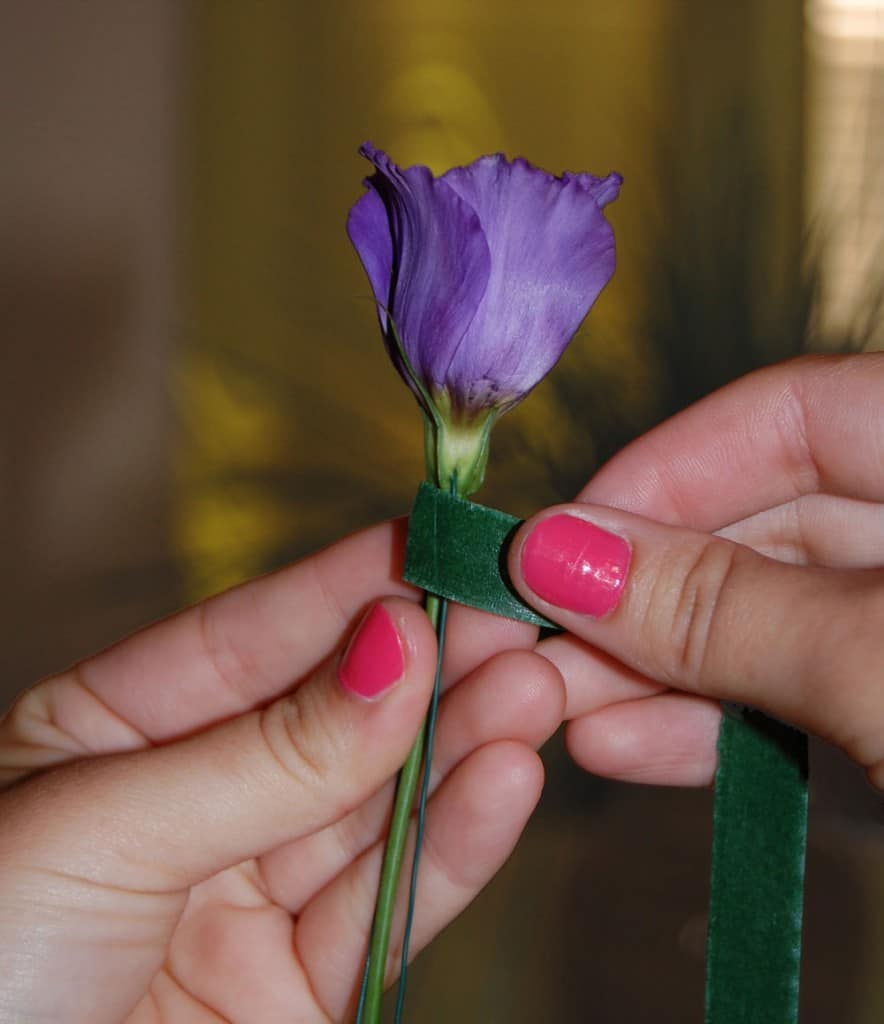 How to Make Flowers Stronger - Wiring Wedding Flowers!