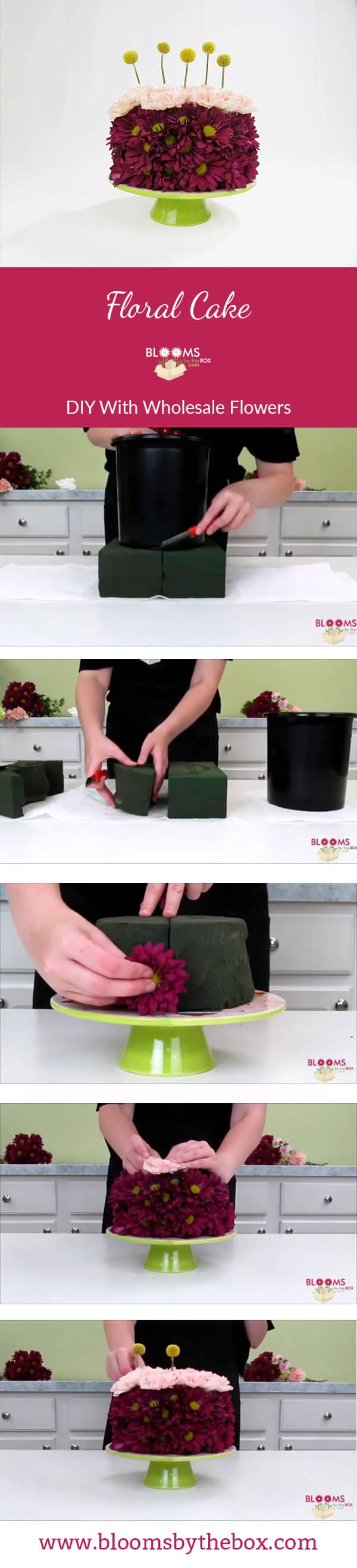 DIY Flower Cake and Ice Cream Cones - Blooms By The Box