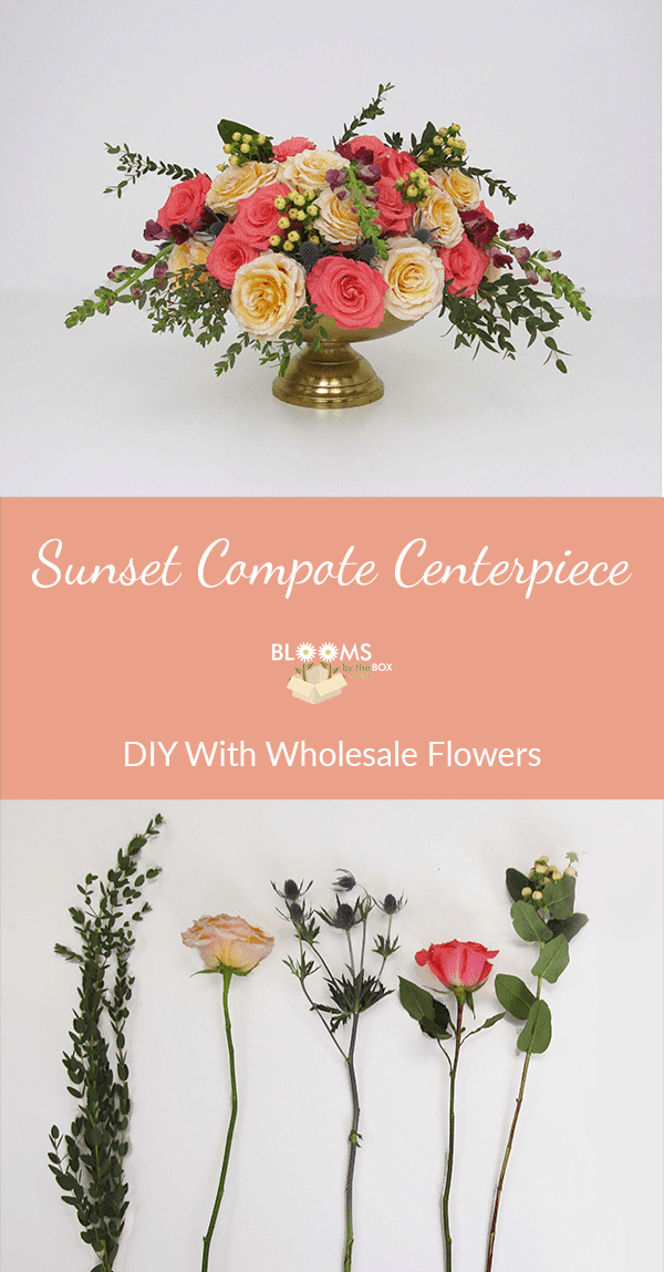 DIY Sunset Compote Centerpiece - Blooms By The Box