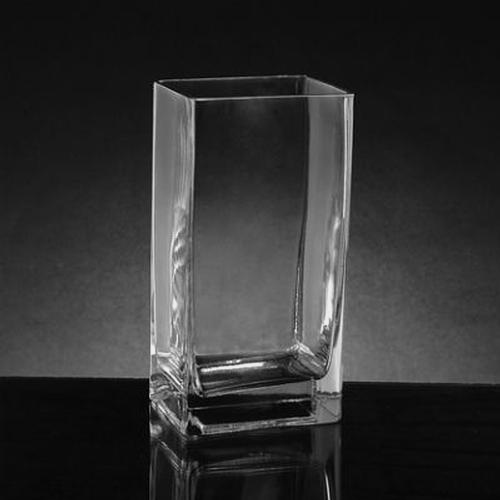 Small Rectangle Glass Vase (7"H x 3" x 4") - Wholesale - Blooms By The Box