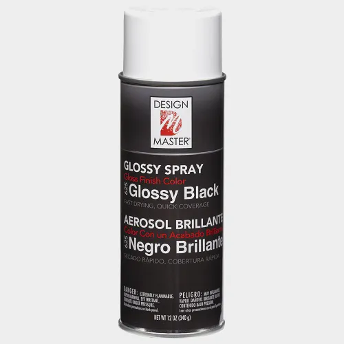 Design Master Glossy Black Spray Paint 12oz - Wholesale - Blooms By The Box