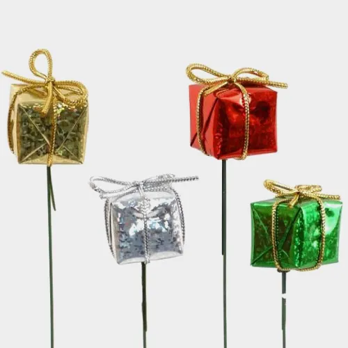 Gift Box Picks 1" Asst Color (Qty 12) - Wholesale - Blooms By The Box